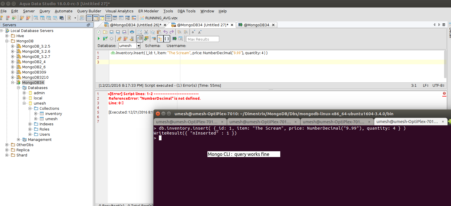 14877 MongoDB 3 4 Support For The Decimal128 Format Aqua Data Studio
