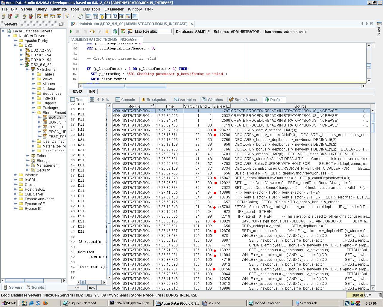 #1720: Debugger for DB2 -- Slow execution time | Aqua Data Studio