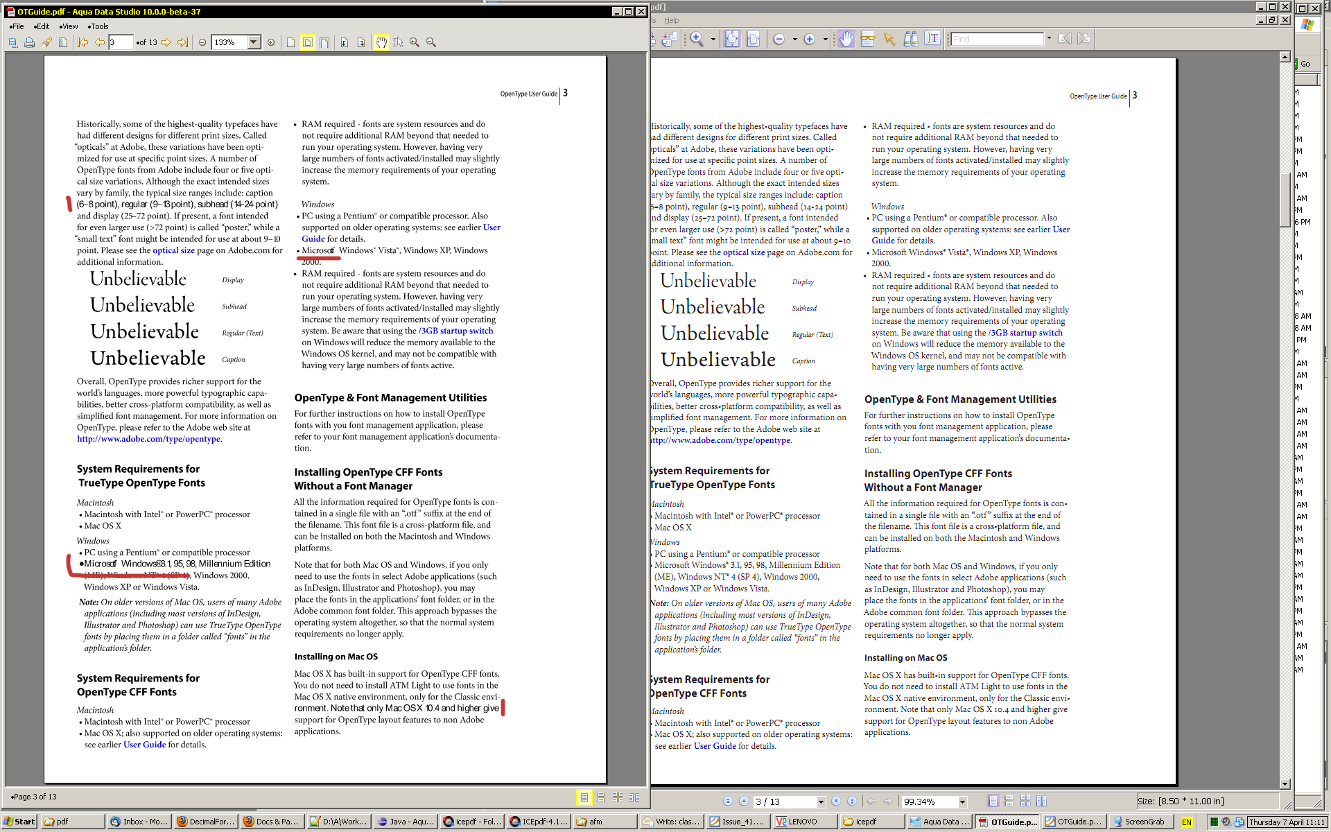 #5536: pdf viewer font engine | Aqua Data Studio